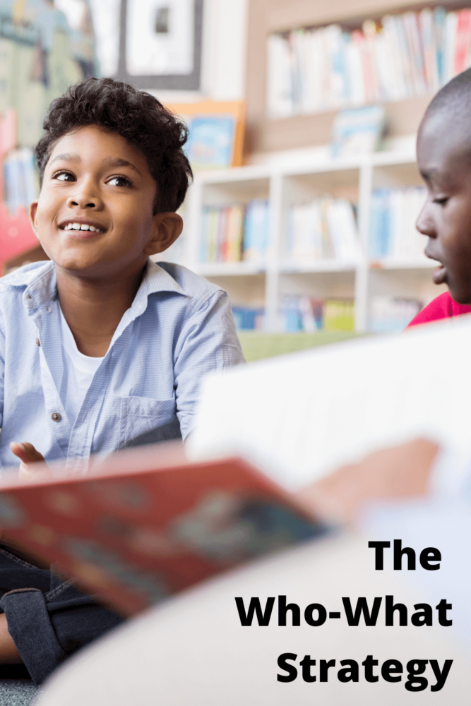 Monitor Comprehension: The Who-What Strategy - A Spot of Curriculum